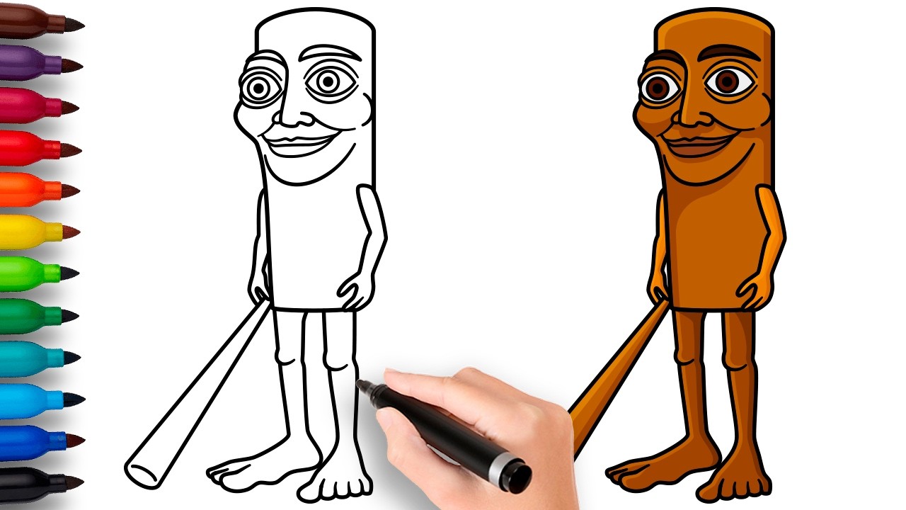 How To Draw Tung Tung Tung Sahur Italian Brainrot Animals Easy Step