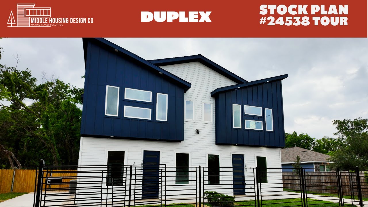 Step Inside Stock Plan 24538 Duplex Tour Youtube