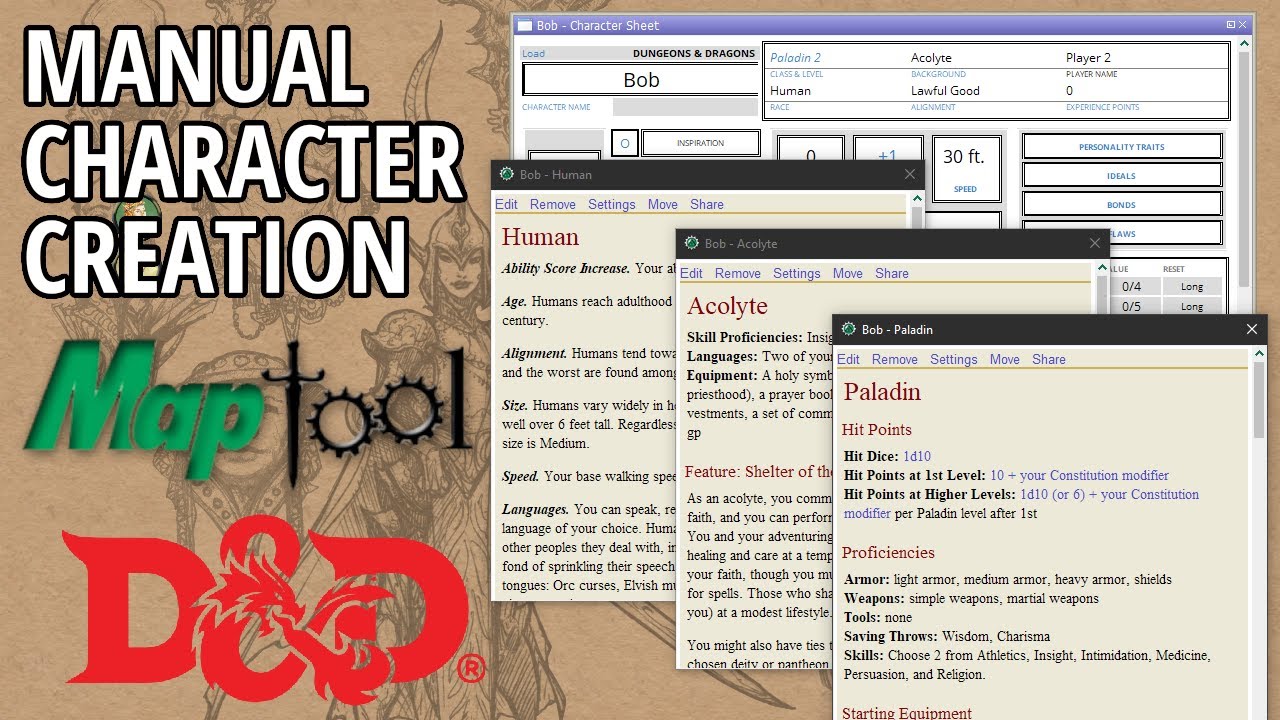 Maptool Tutorial How To Use The Compendium To Make A Character Youtube