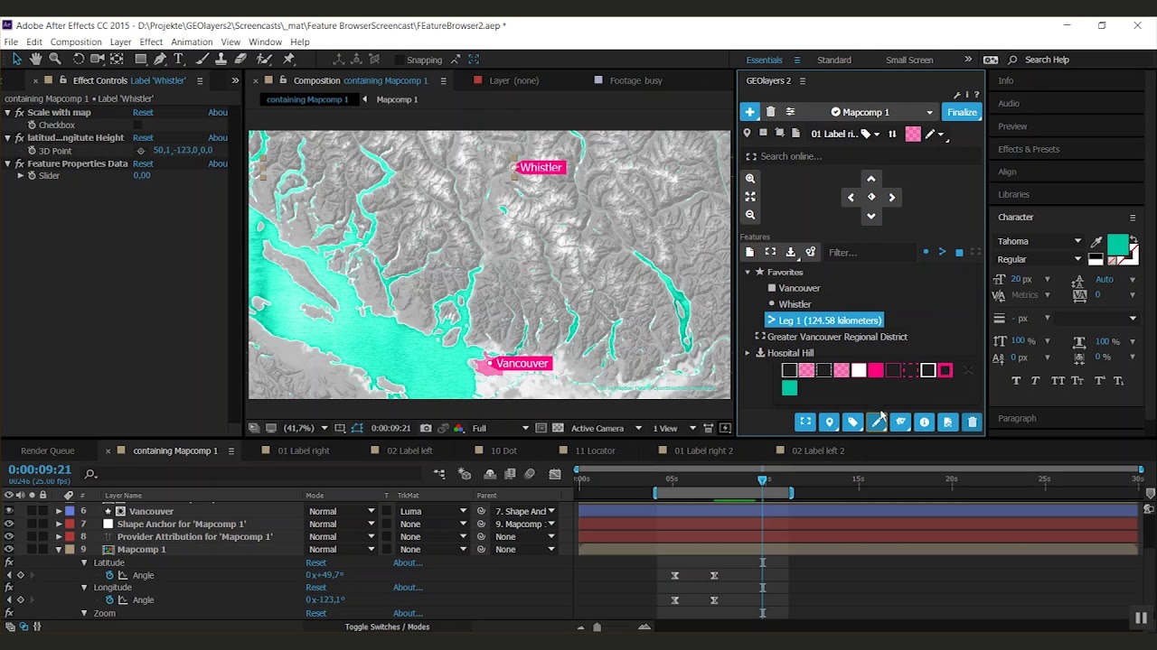 Geolayers 2 Tutorial 04 Geographical Features Youtube