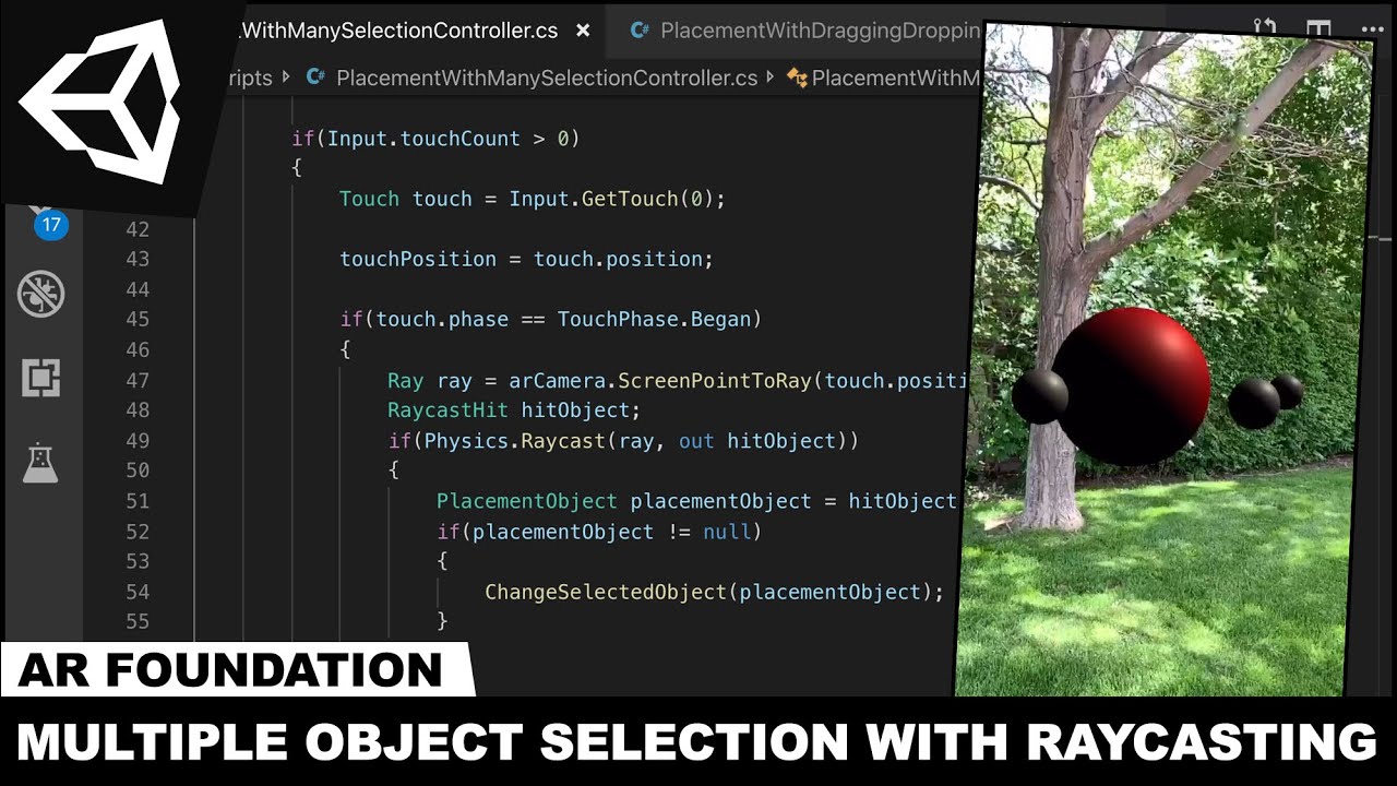 Ar Object Selection With Raycasting In Ar Foundation With Unity3d Youtube