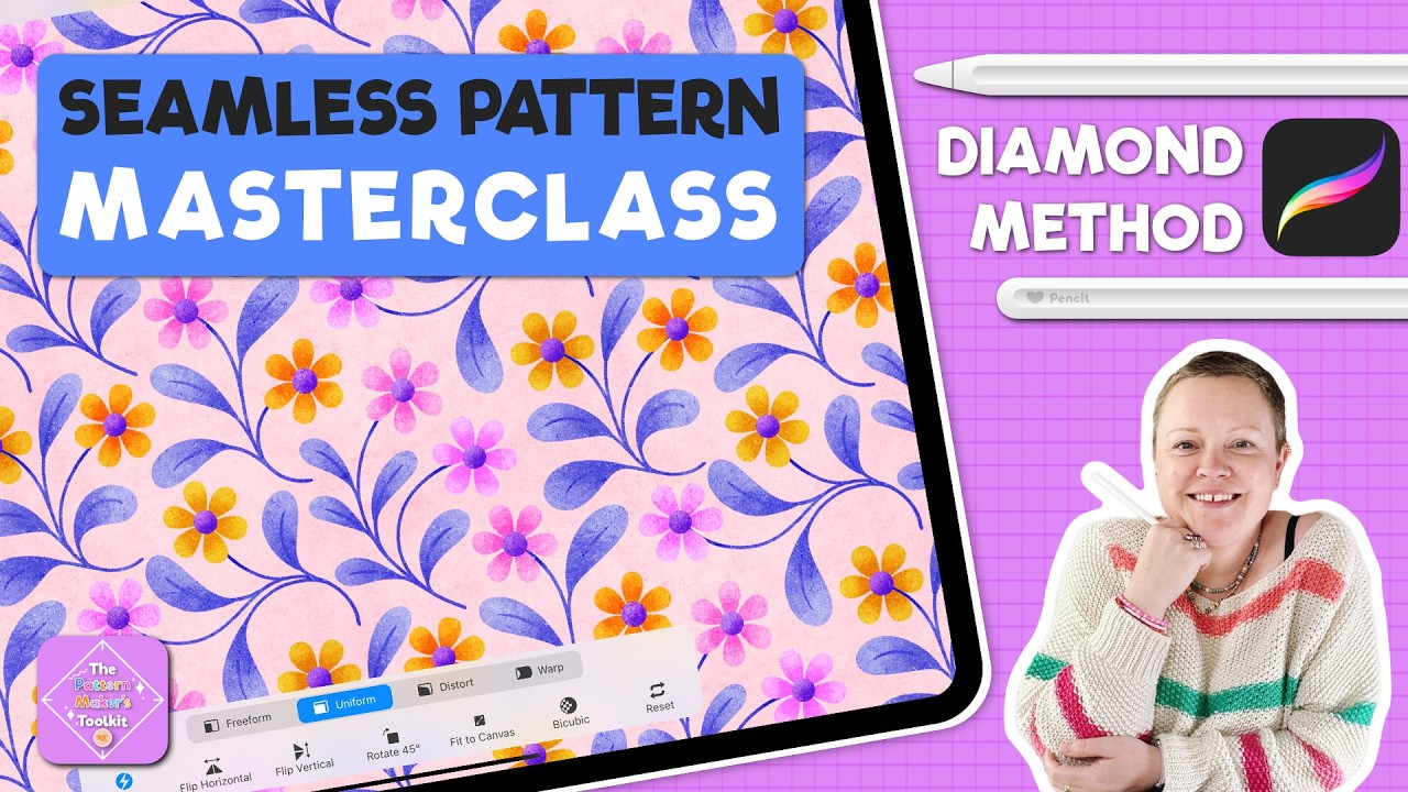 How To Make A Seamless Pattern In Procreate Learn The Diamond Method
