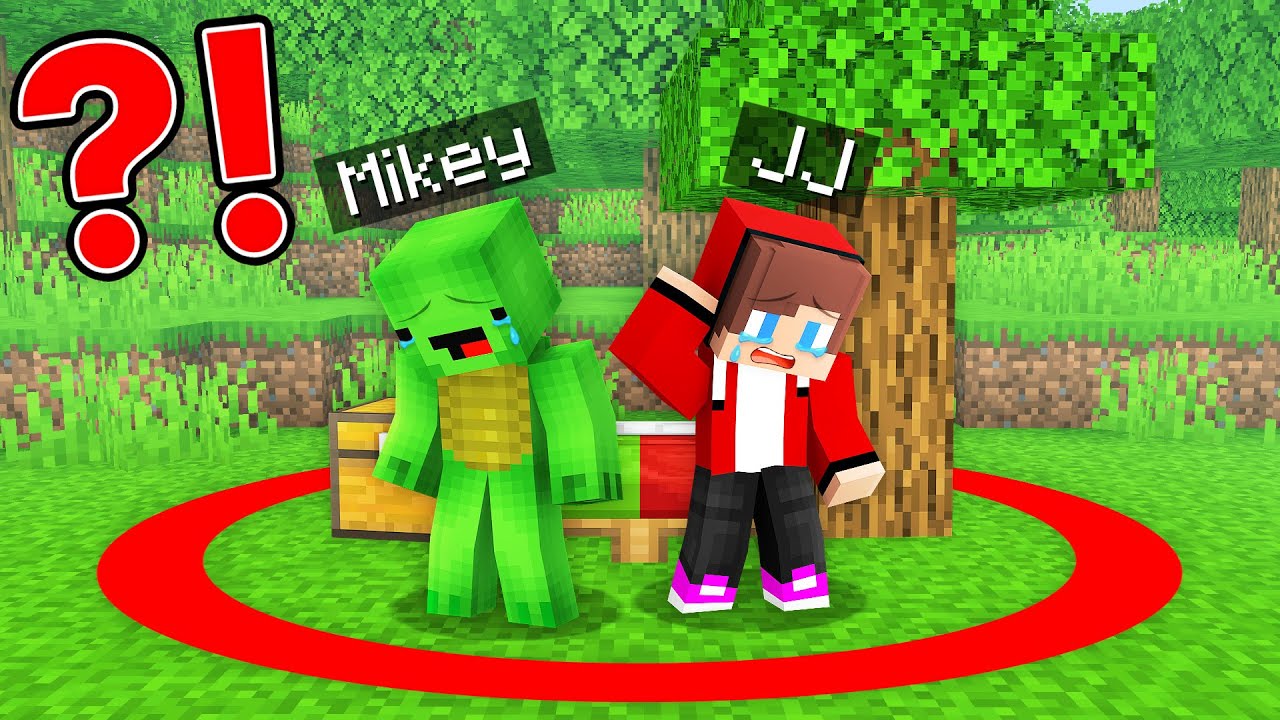 Mikey And Jj Can T Leave This Circle In Minecraft Maizen Youtube