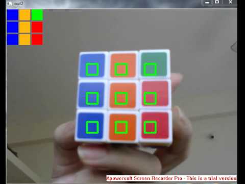 Rubik S Cube Color Recognition Using Opencv Youtube