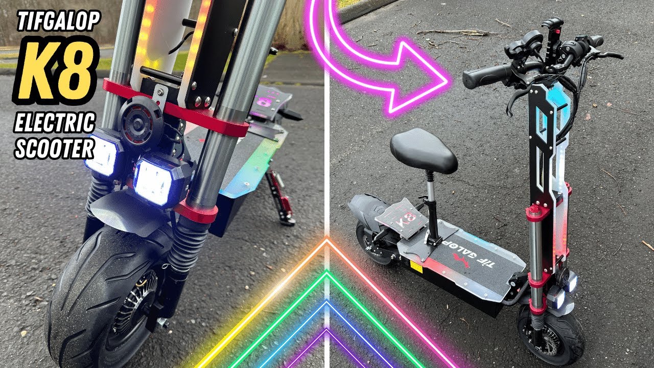 This Electric Scooter Lights Up The Night K8 From Tifgalop Youtube