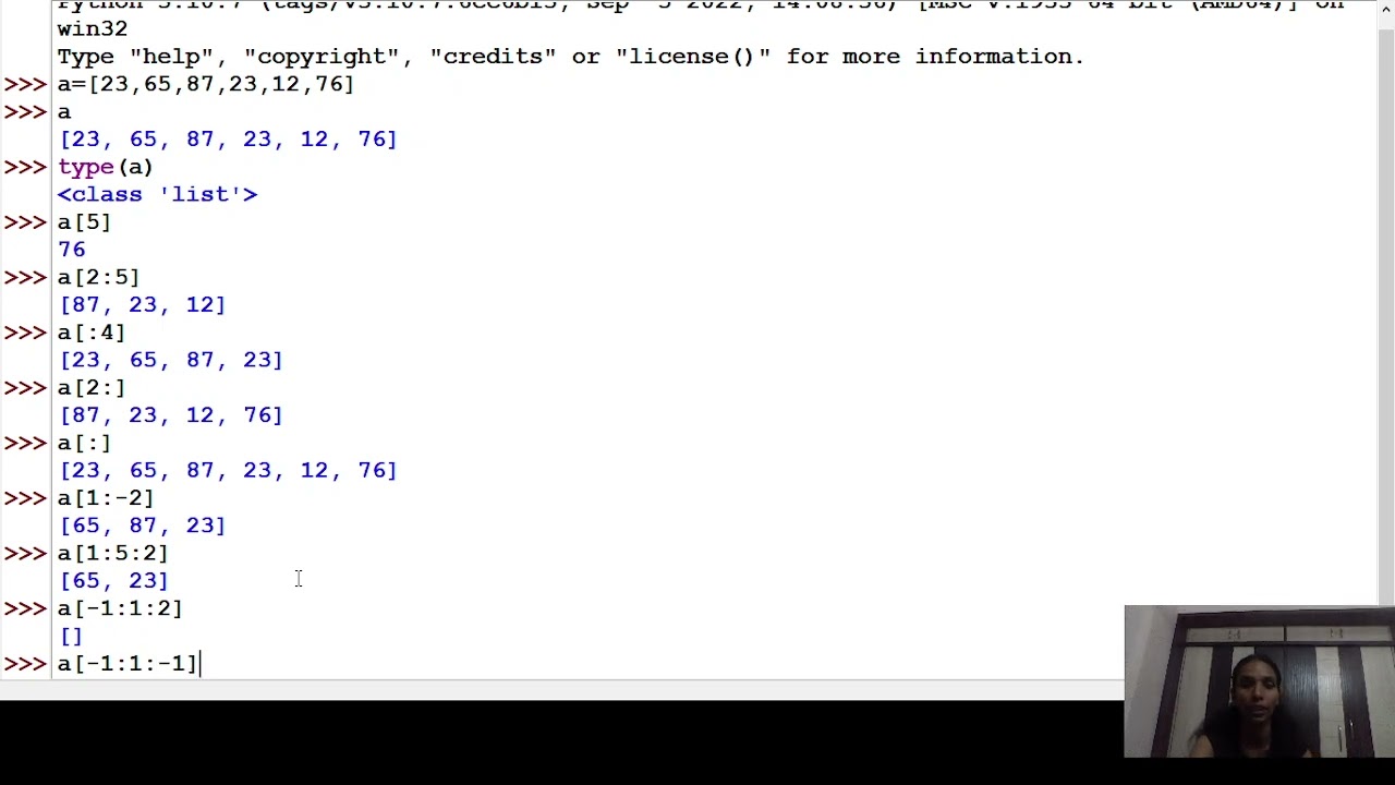 P 06 List Slice Method In Python Part2 Youtube