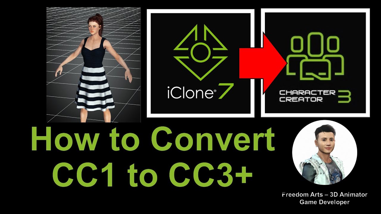 Convert Cc1 Avatar To Cc3 Character Creator 3 4 Tutorial Youtube