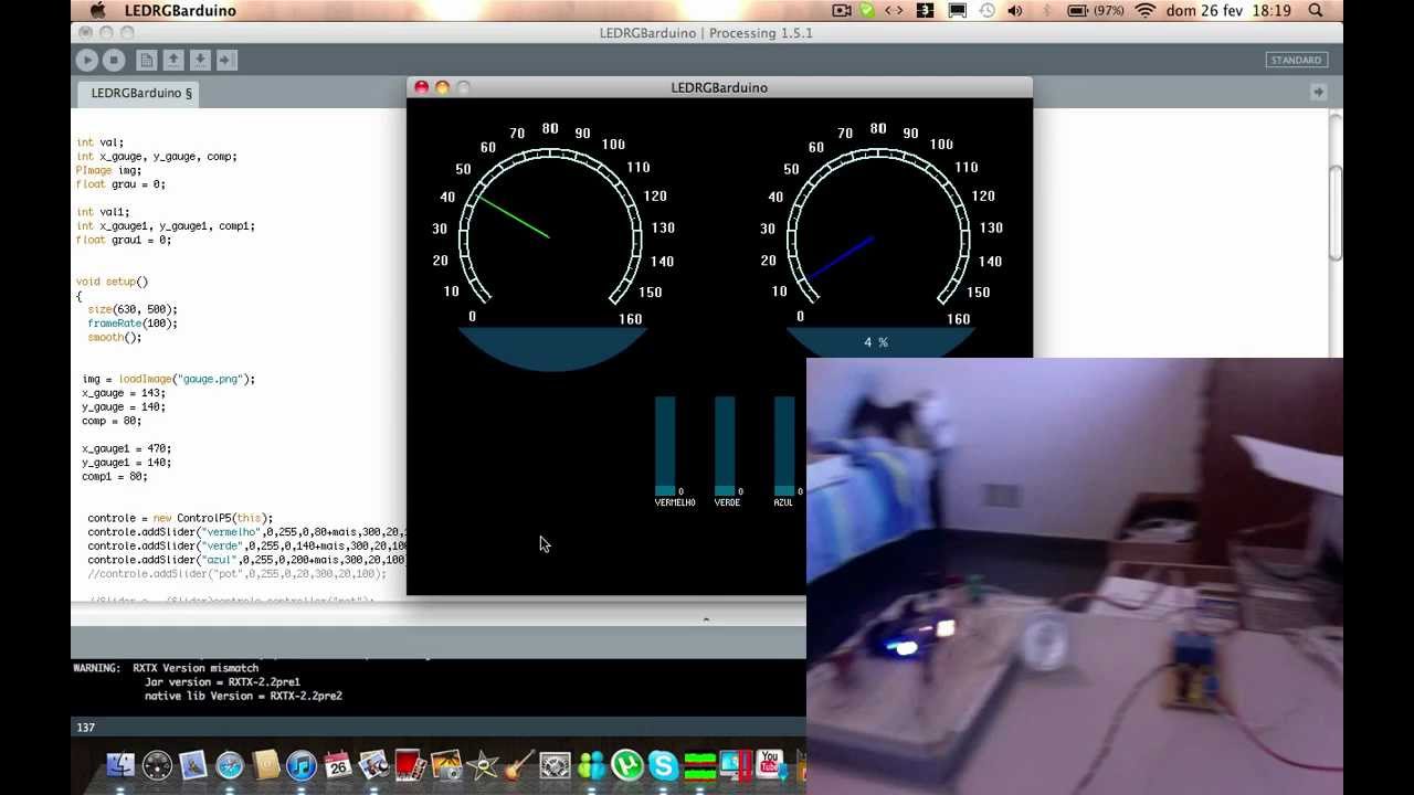 Processing Controlp5 Arduino Ldr Led Rgb Placa Rele Youtube