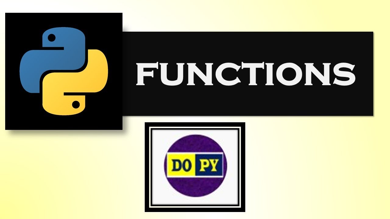 Learn Python Function Youtube