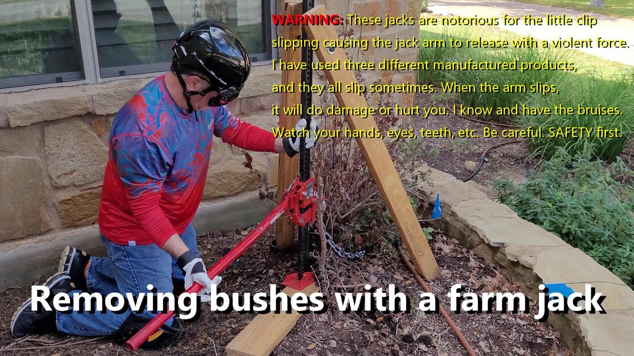 Removing Bushes With A Farm Jack Youtube