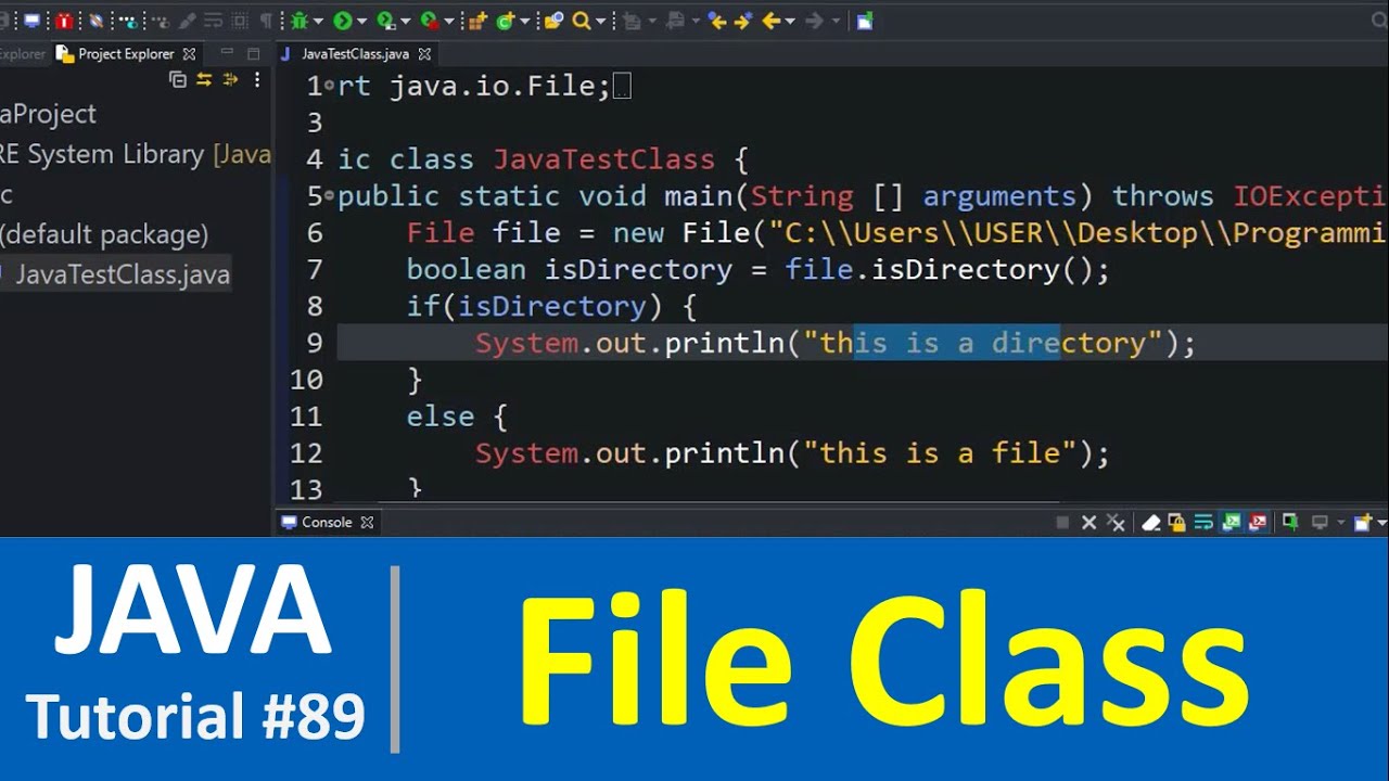 Java Tutorial 89 Java File Class To Create And Delete Files In