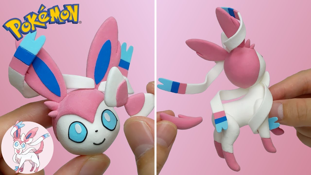 Pokemon Figures Making Sylveon Clay Art Pokemon Toys Youtube