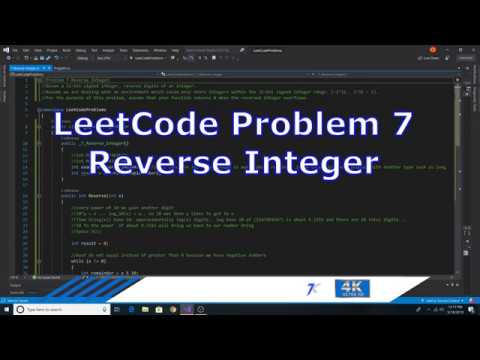 Leetcode Problem 7 Reverse Integer Solution Implemented In C Youtube