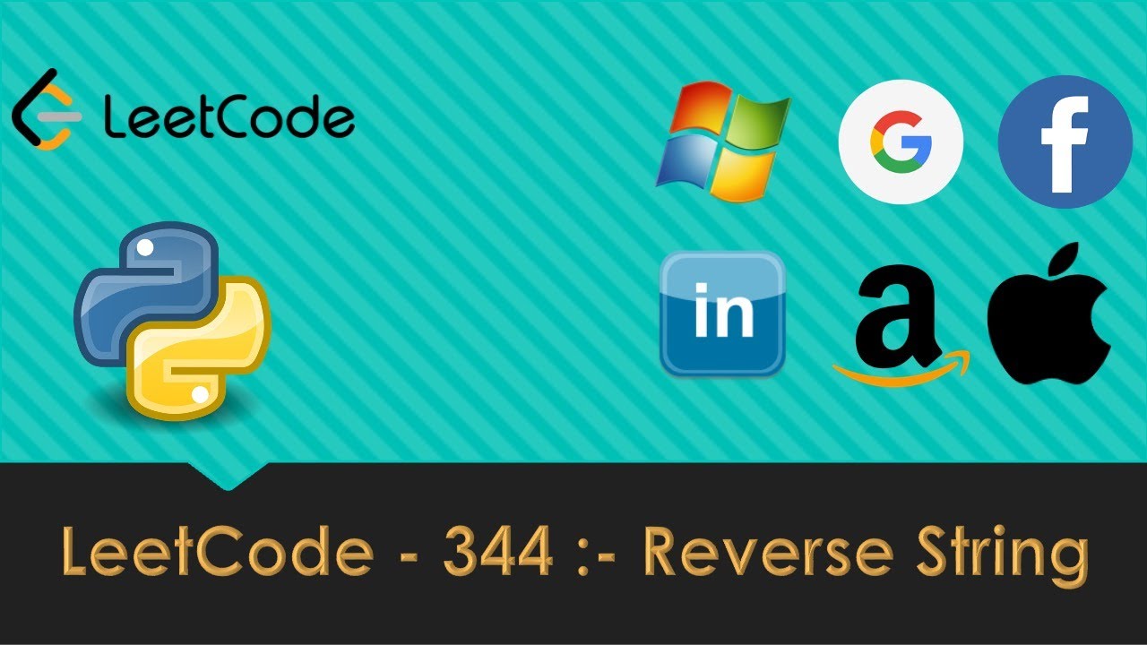Leetcode 344 Reverse String Explained Python Interview