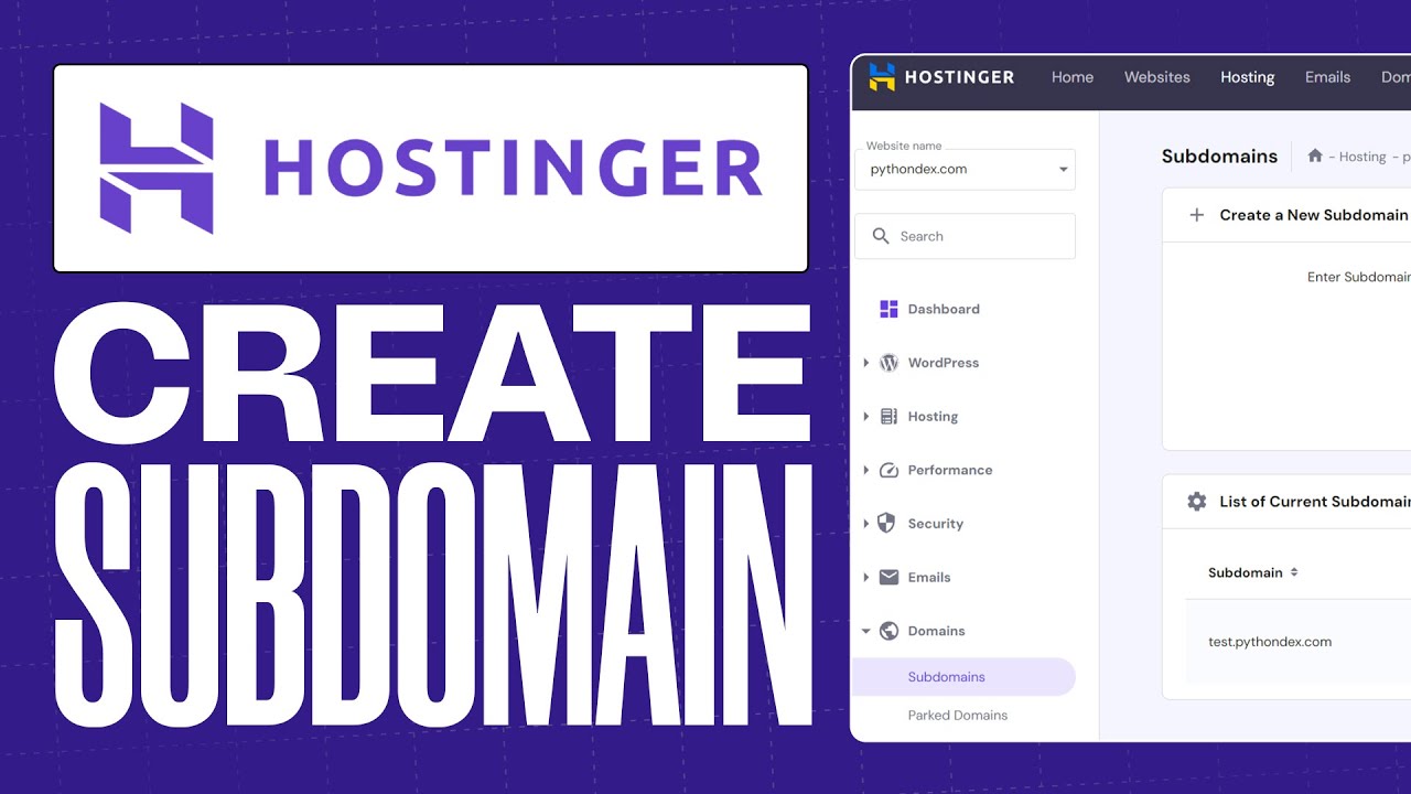 How To Create A Subdomain With Hostinger 2026 Step By Step Youtube