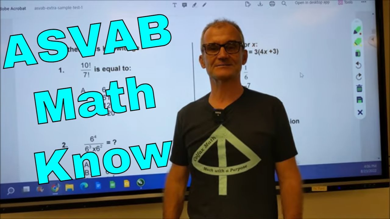 Asvab Mathematical Knowledge Practice Test Youtube