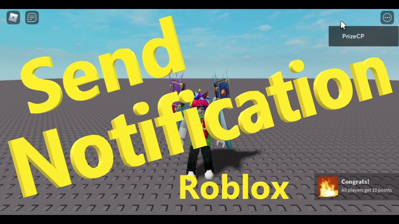 Send Notification Messages Roblox Studio Tutorial Youtube