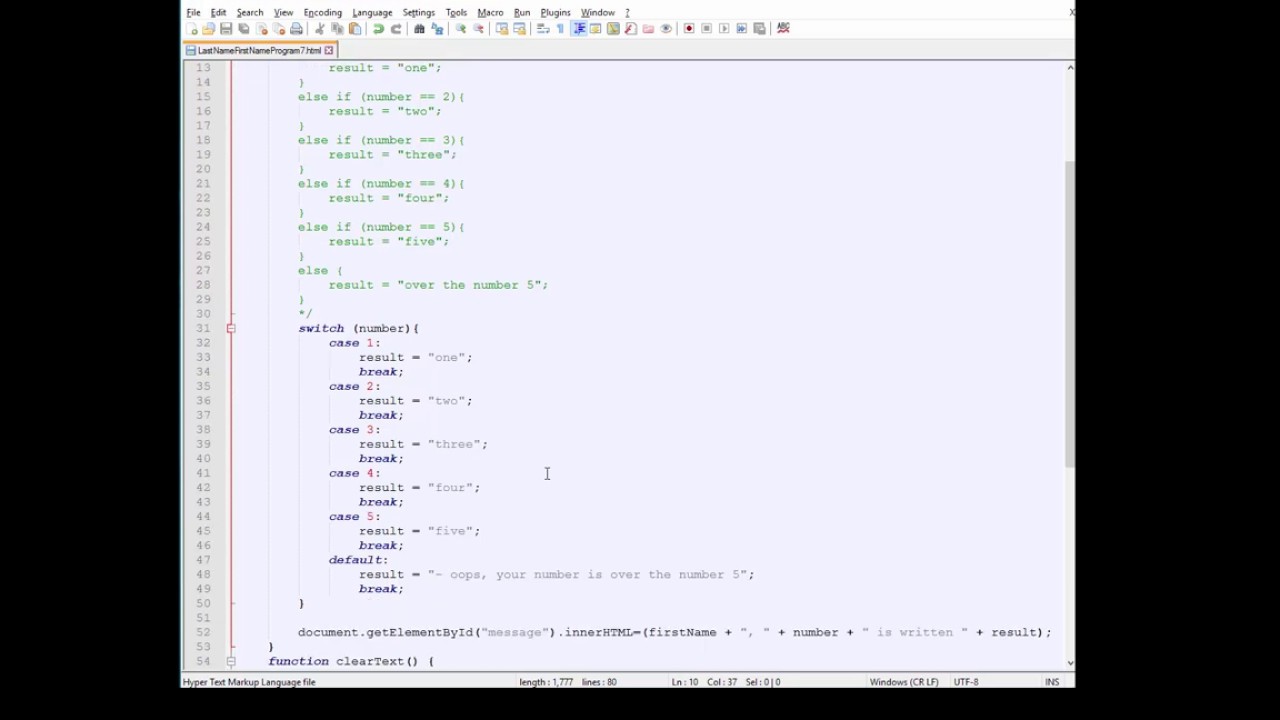 Javascript Switch Statement Youtube
