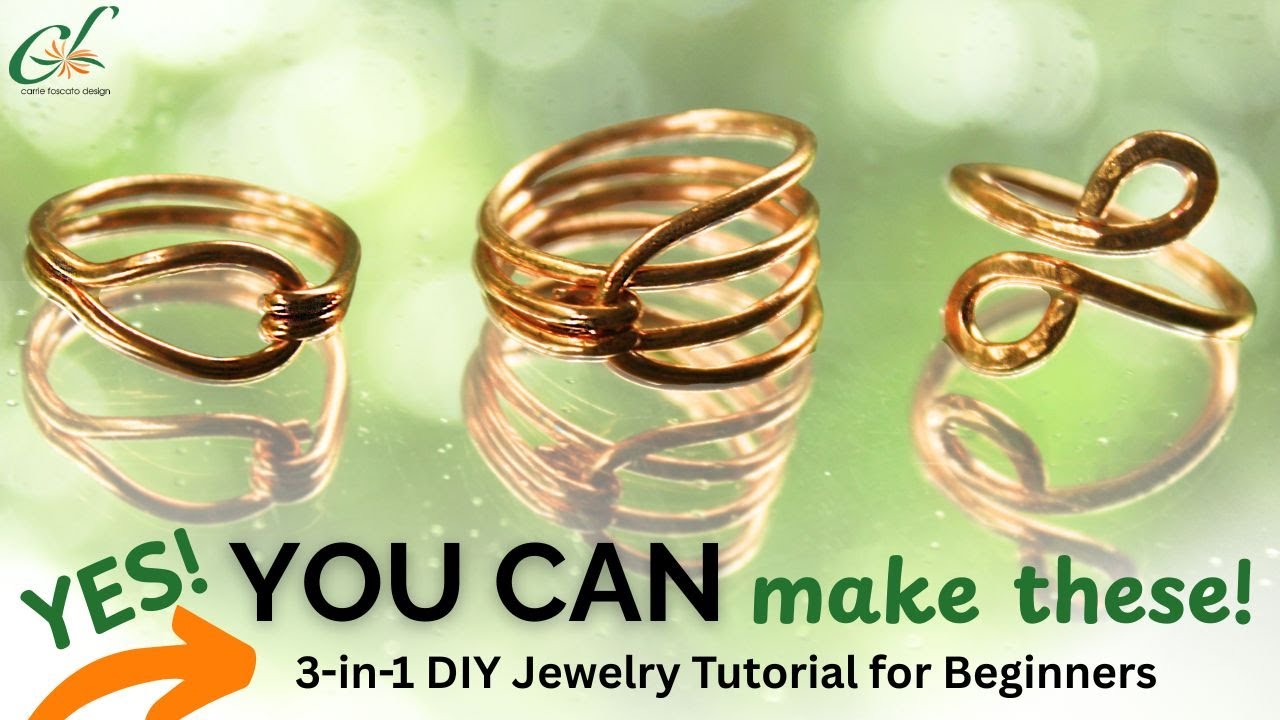 3 Easy Wire Wrapped Ring Tutorials For Beginners Copper Diy Jewelry