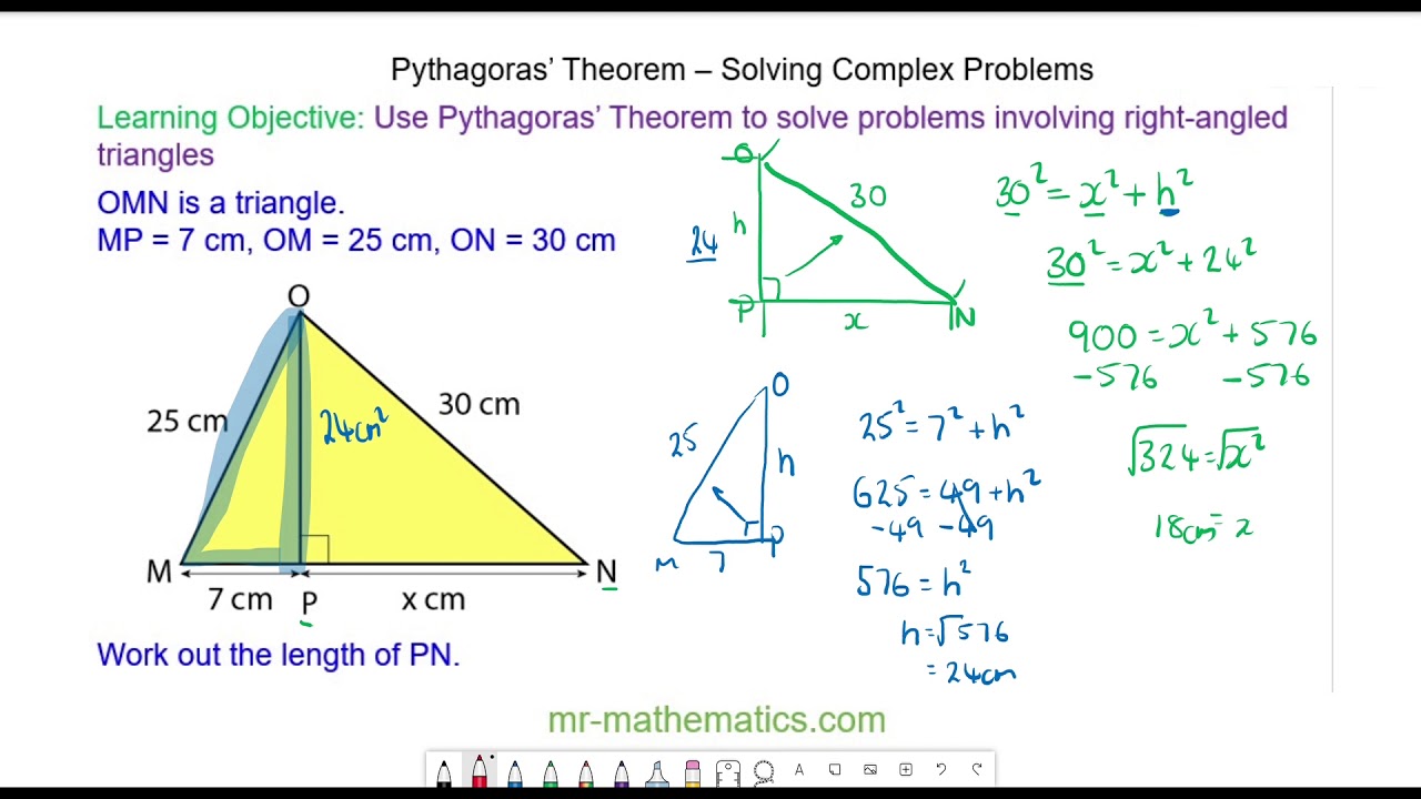 Pythagoras Theorem In Right Angle Triangle