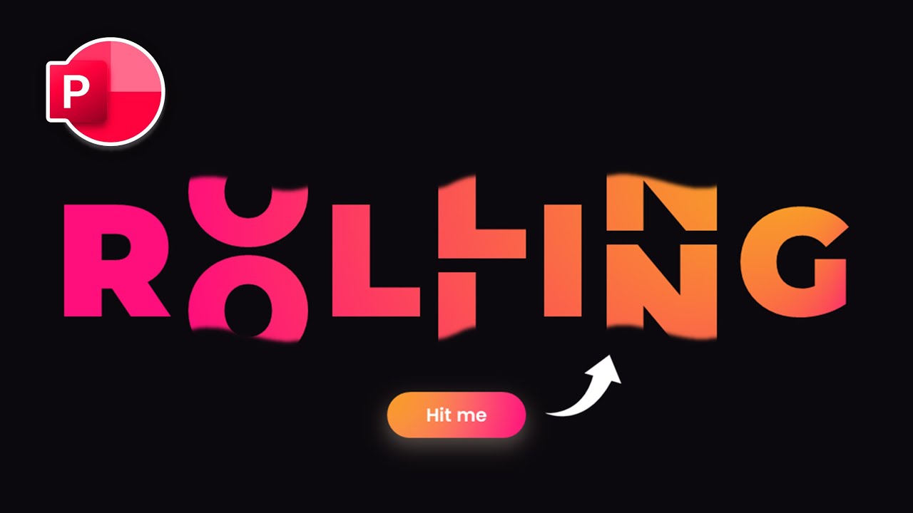 Awesome Rolling Text Animation Powerpoint Tutorial Youtube