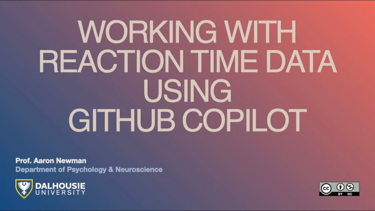 Working With Reaction Time Data Using Github Copilot Youtube