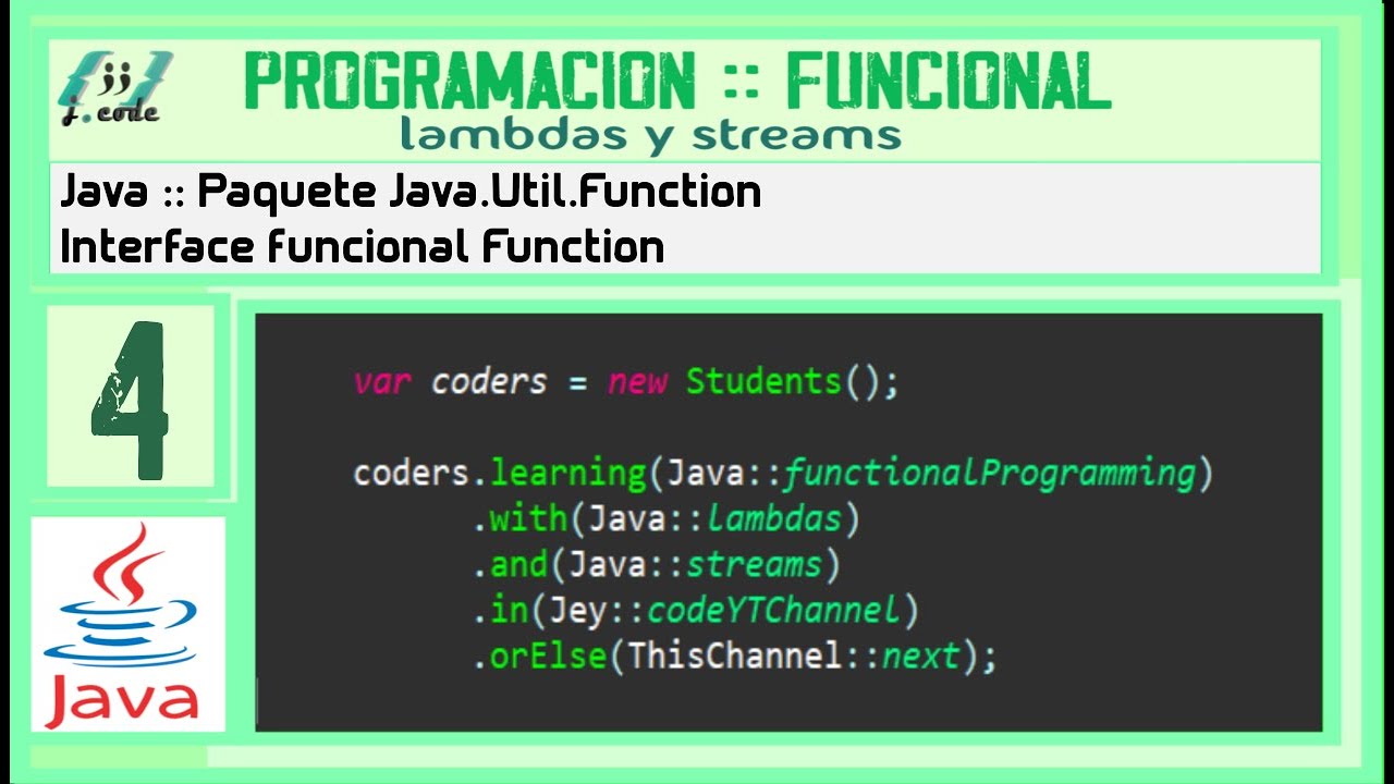 Programación Funcional En Java Function Lambdas En Java Youtube