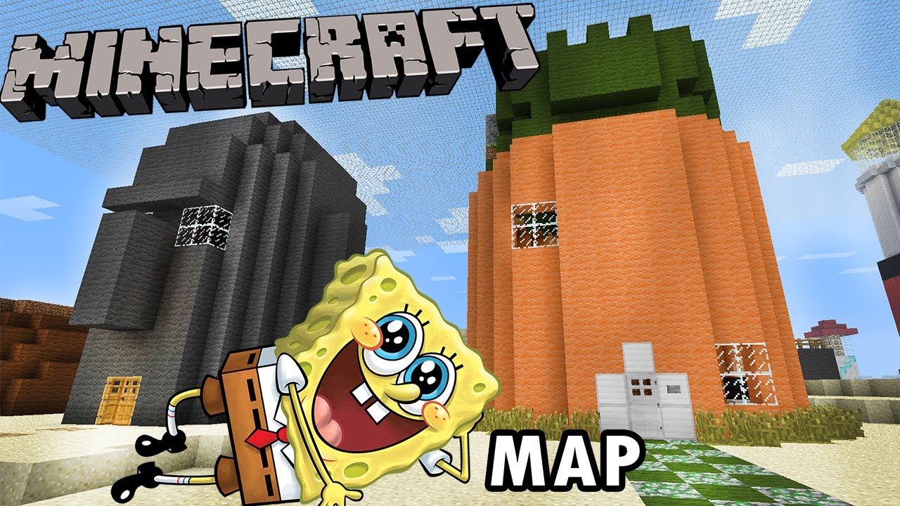 Spongebob Map Printable Bikini Bottom In Minecraft Maps Mapping