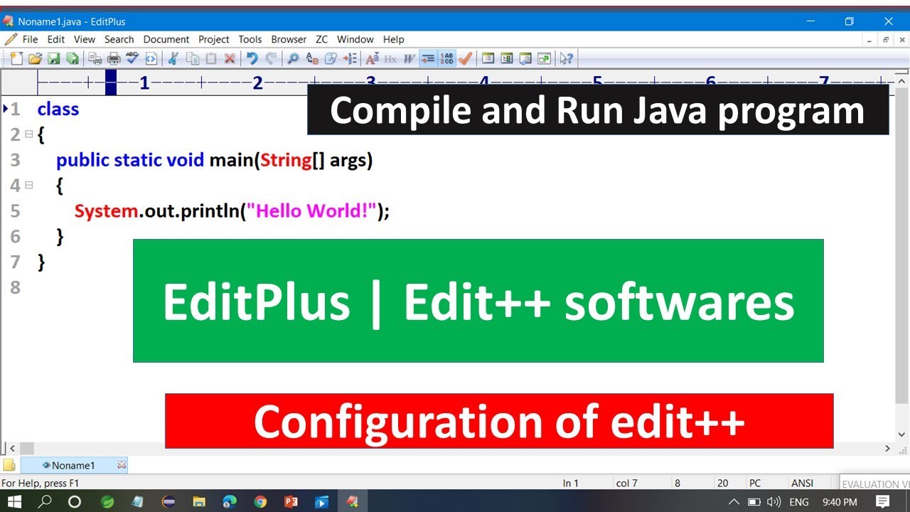 Compile And Run Java Program In Editplus Configure Editplus For Java