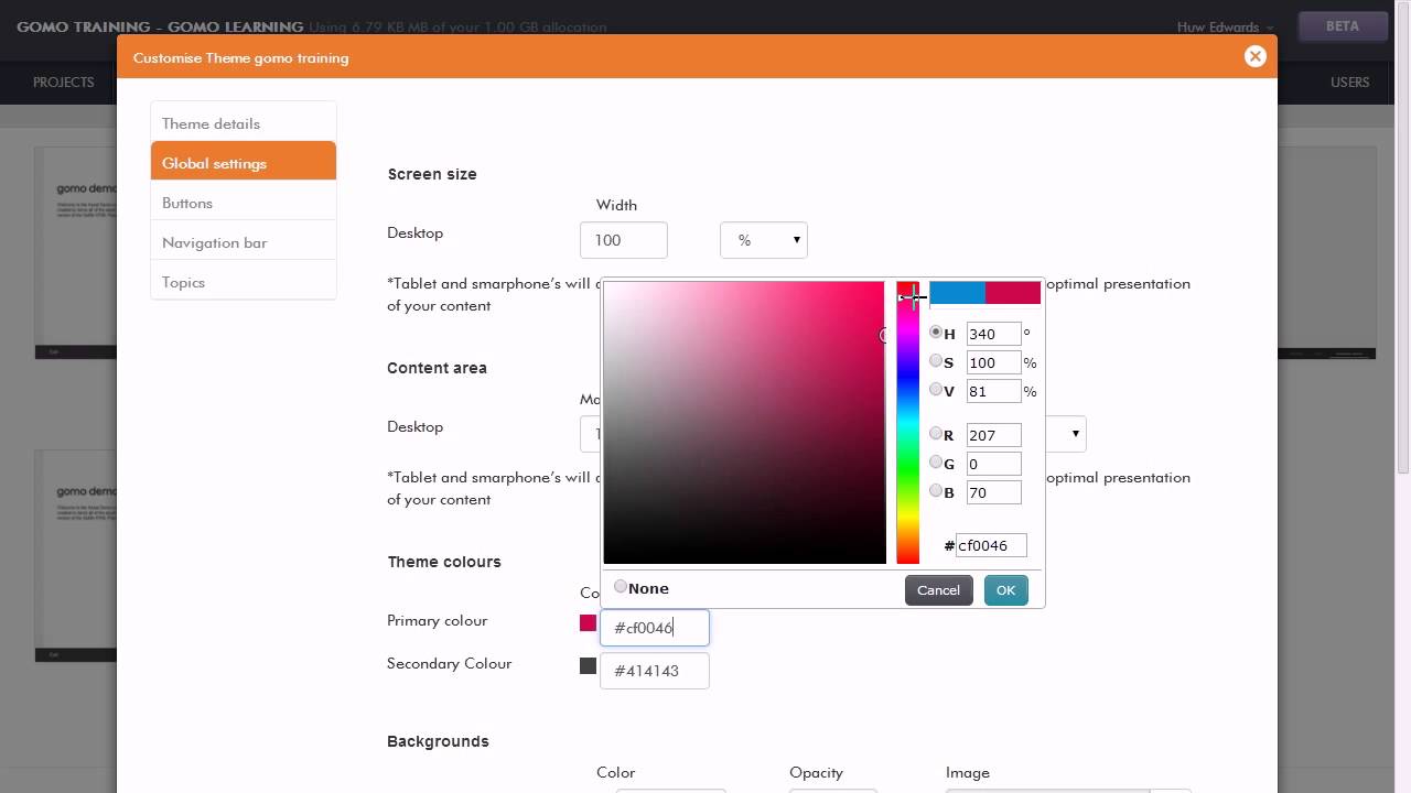 Theme Customisation Youtube