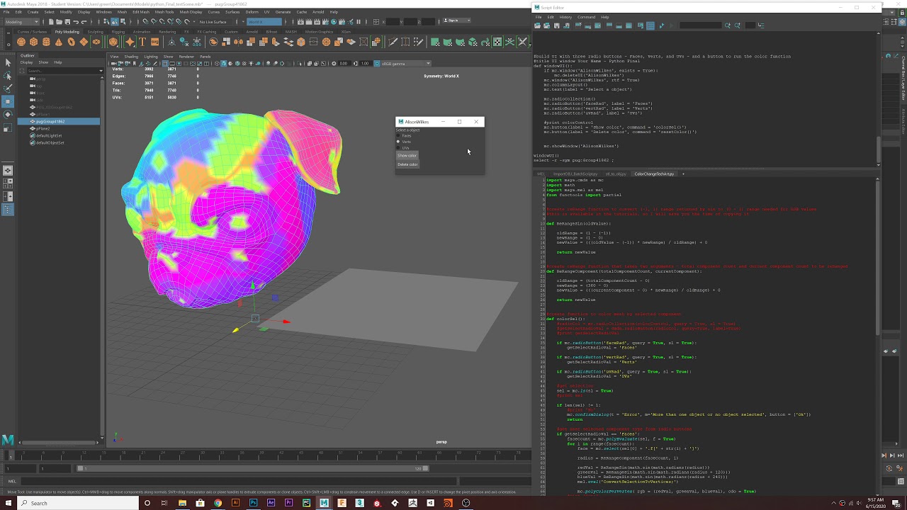 Python Script In Maya Youtube