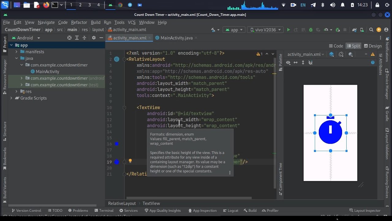 Count Down Timer In Android Studio With Java Youtube