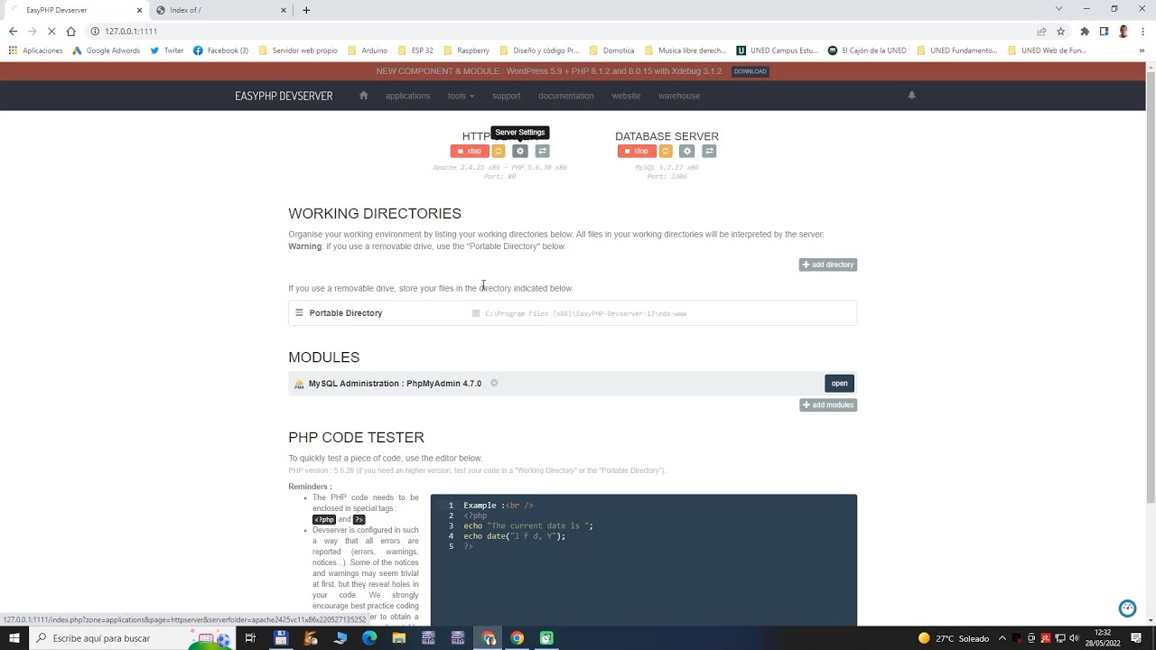 Servidor Web Propio Con Easyphp 01 Inicio Y Configuración De Arranque
