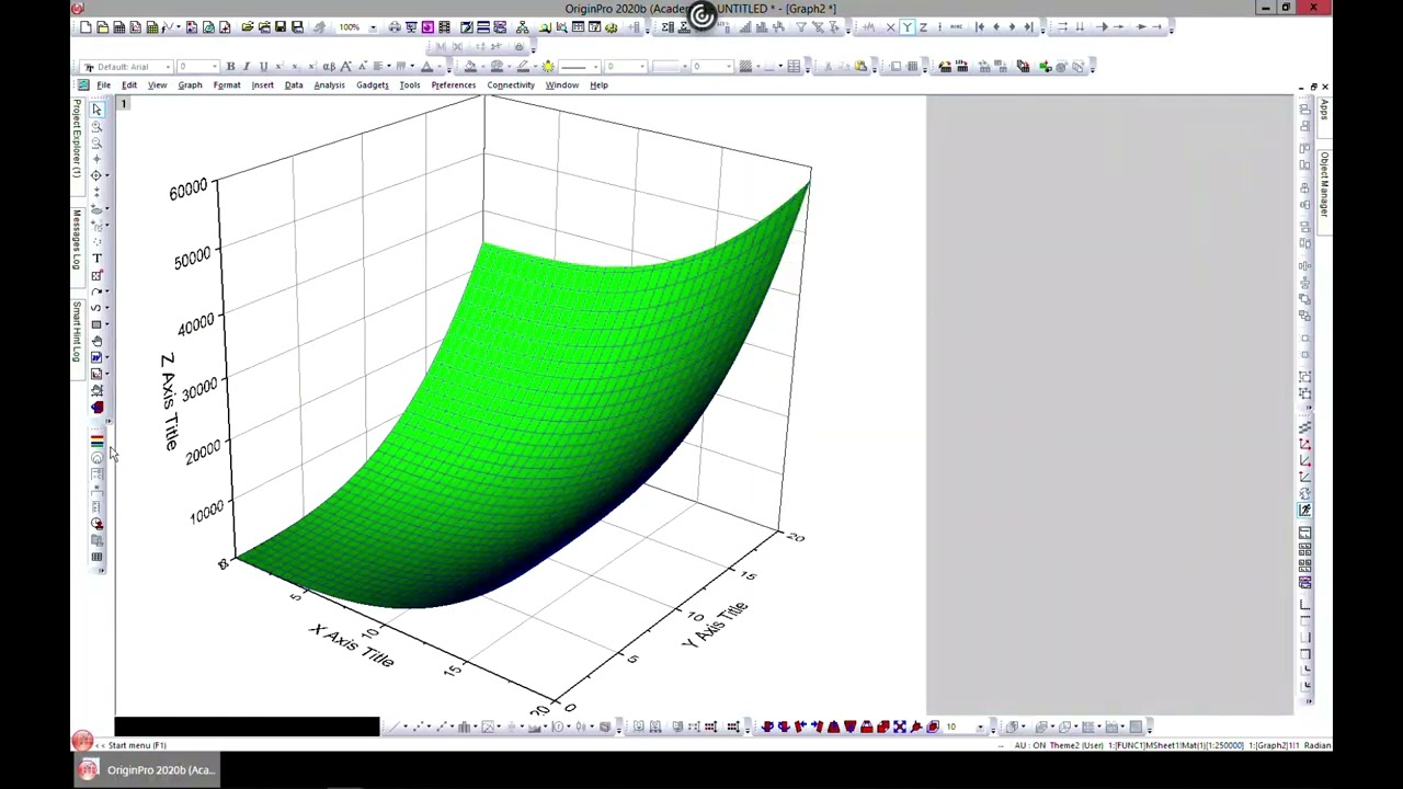 3d Function Plots In Originpro Youtube