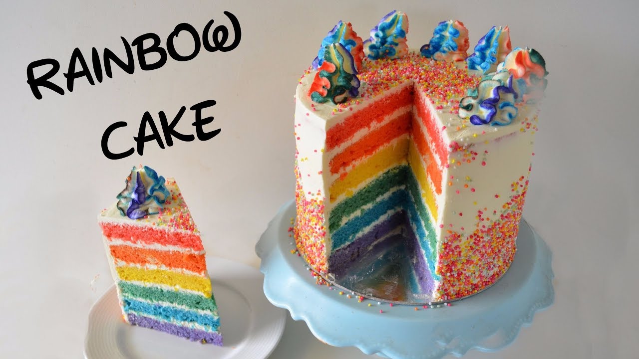 Rainbow Cake Tutorial Youtube