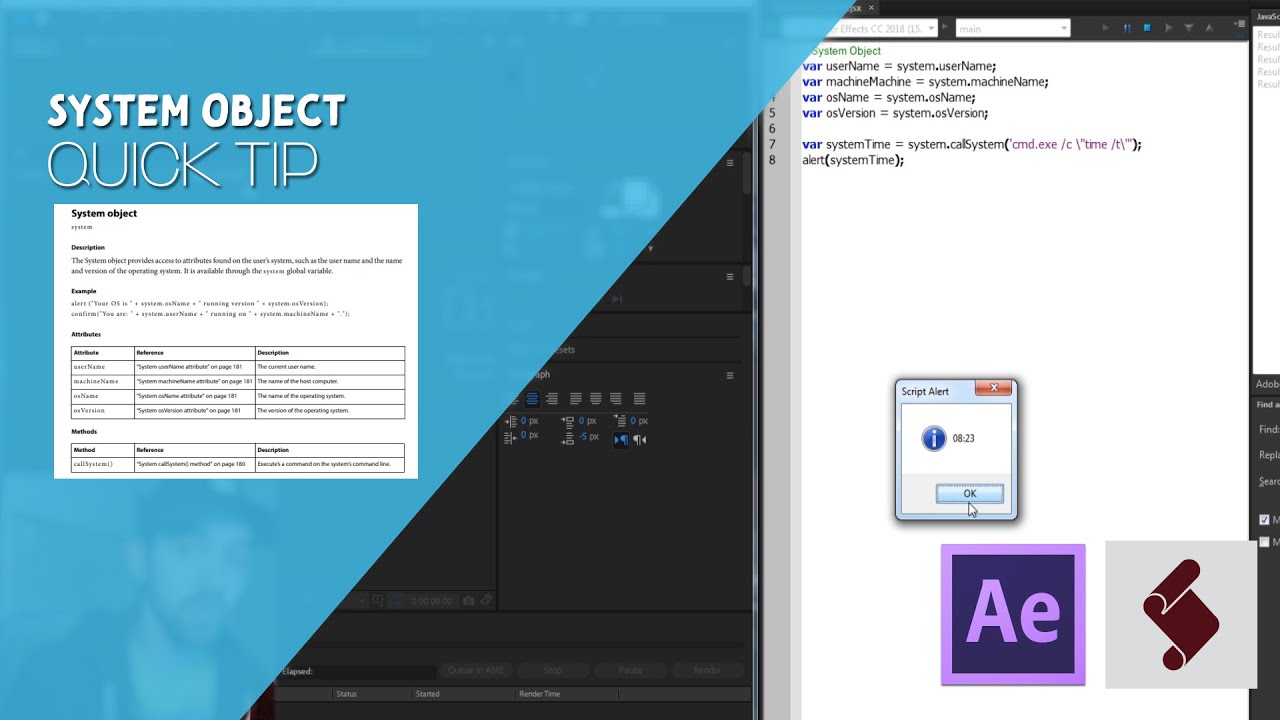 After Effects Scripting Tutorial System Object Youtube