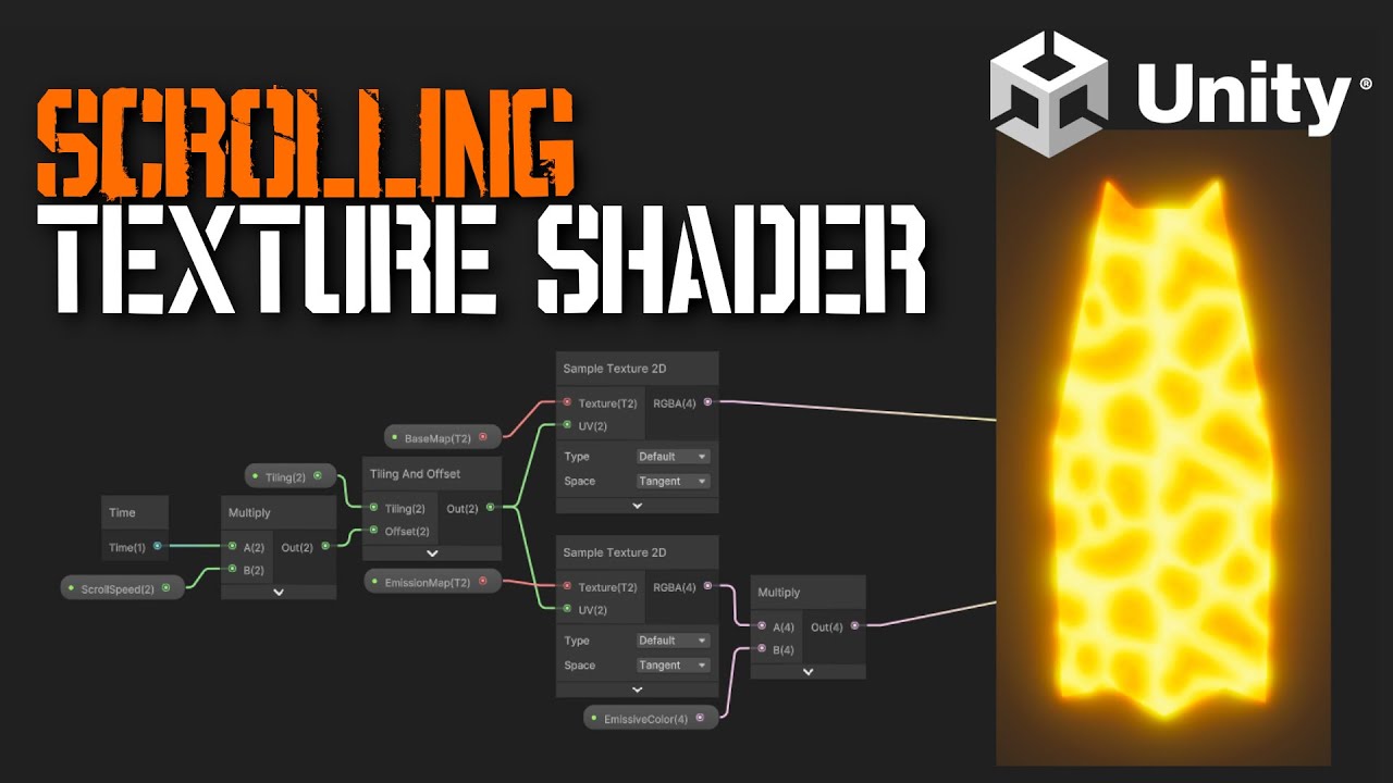 Urp Shader Graph Basics Scrolling Uv Unity Tutorial Youtube