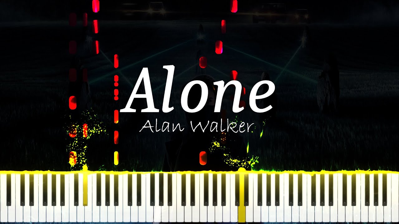 Alone Alan Walker Piano Tutorial Synthesia Visualization