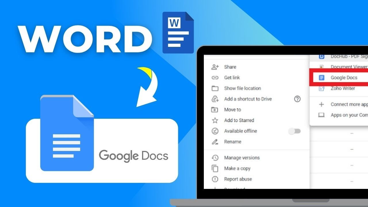 How To Upload A Word Doc To Google Docs Youtube