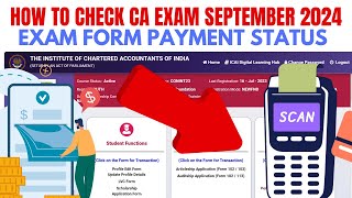 How To Check Ca Exam Form Payment Status How To Check Ca Exam Form ...