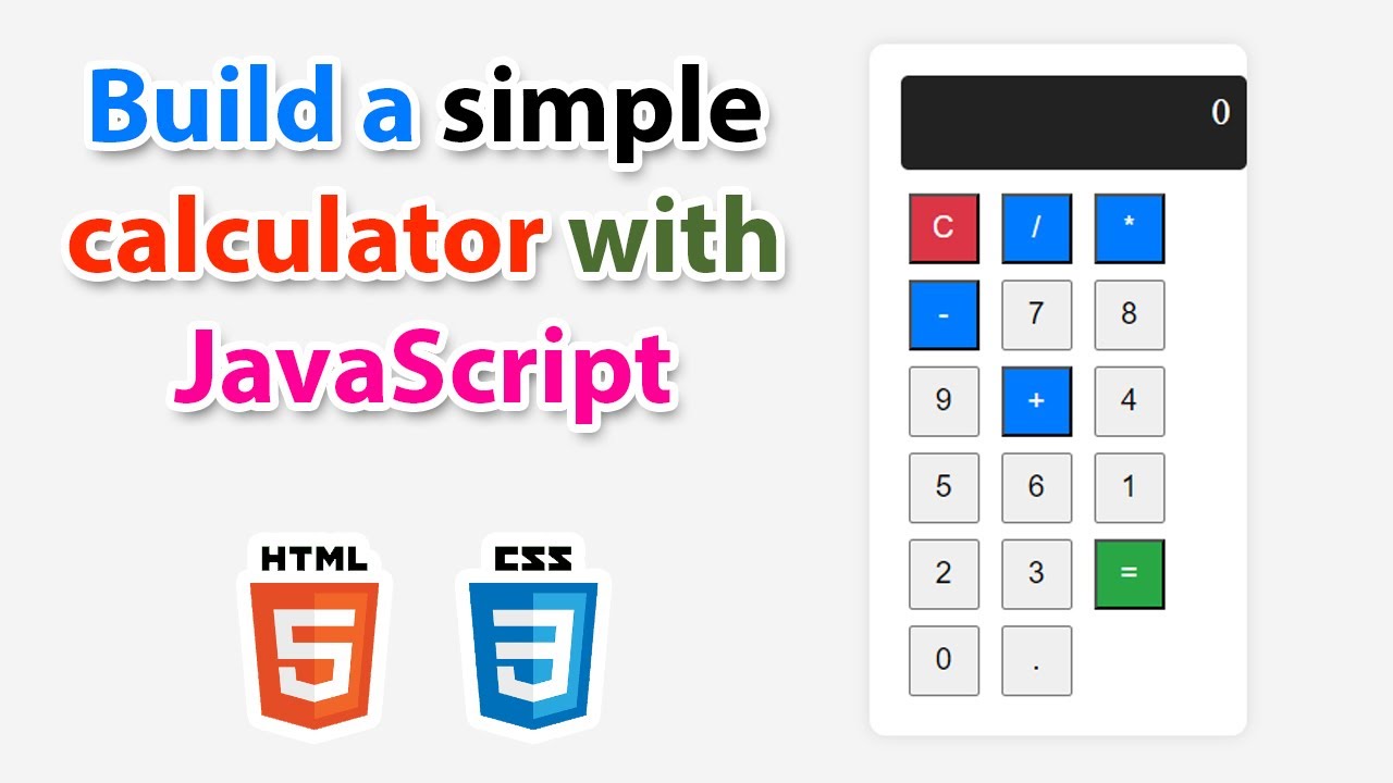 How To Build A Simple Calculator Using Javascript Asmr Coding