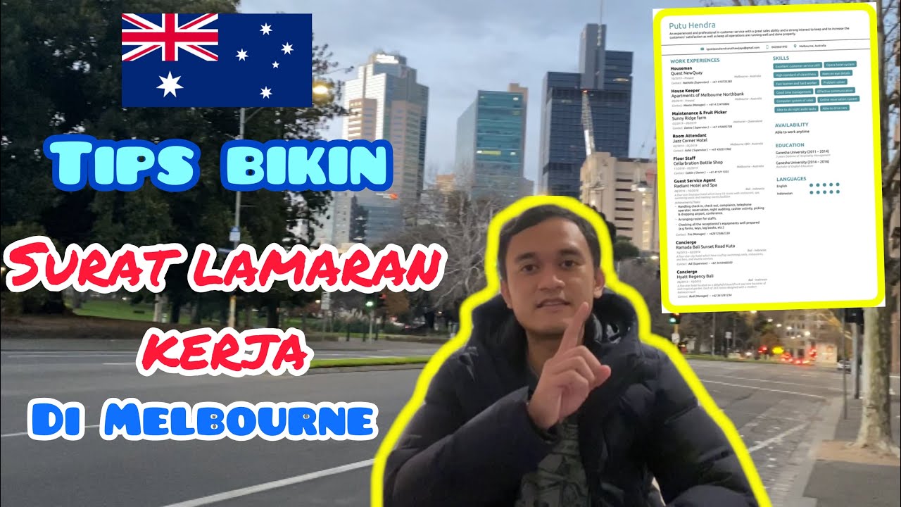 Cara Bikin Surat Lamaran Kerja Di Melbourne Australia Youtube