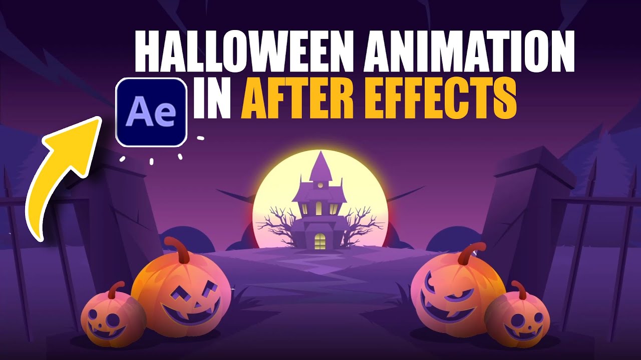 Halloween 2d Animation In After Effects Tutorials Youtube
