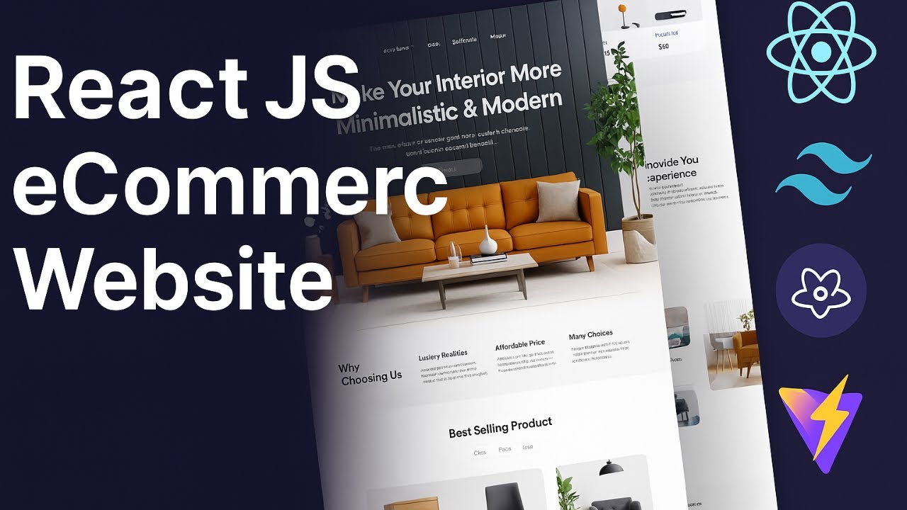 Build An E Commerce Website Using React Js And Tailwind Css Youtube
