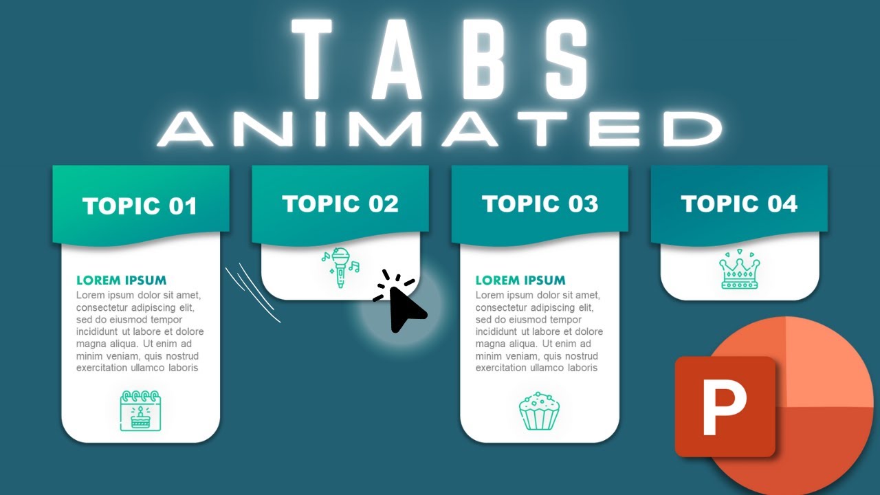 How To Make Interactive Animated Tabs In Powerpoint Youtube