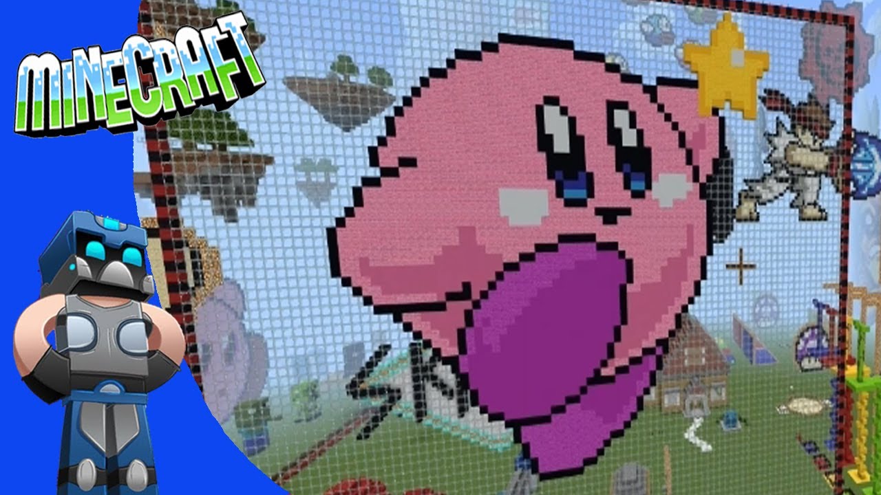 Minecraft Como Hacer Kirby Pixel Art Tutorial Youtube