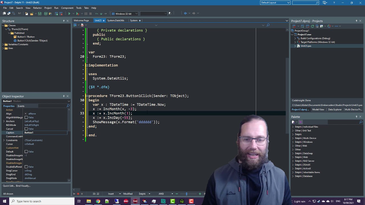 Record Helper For Tdatetime Delphi 181 Youtube