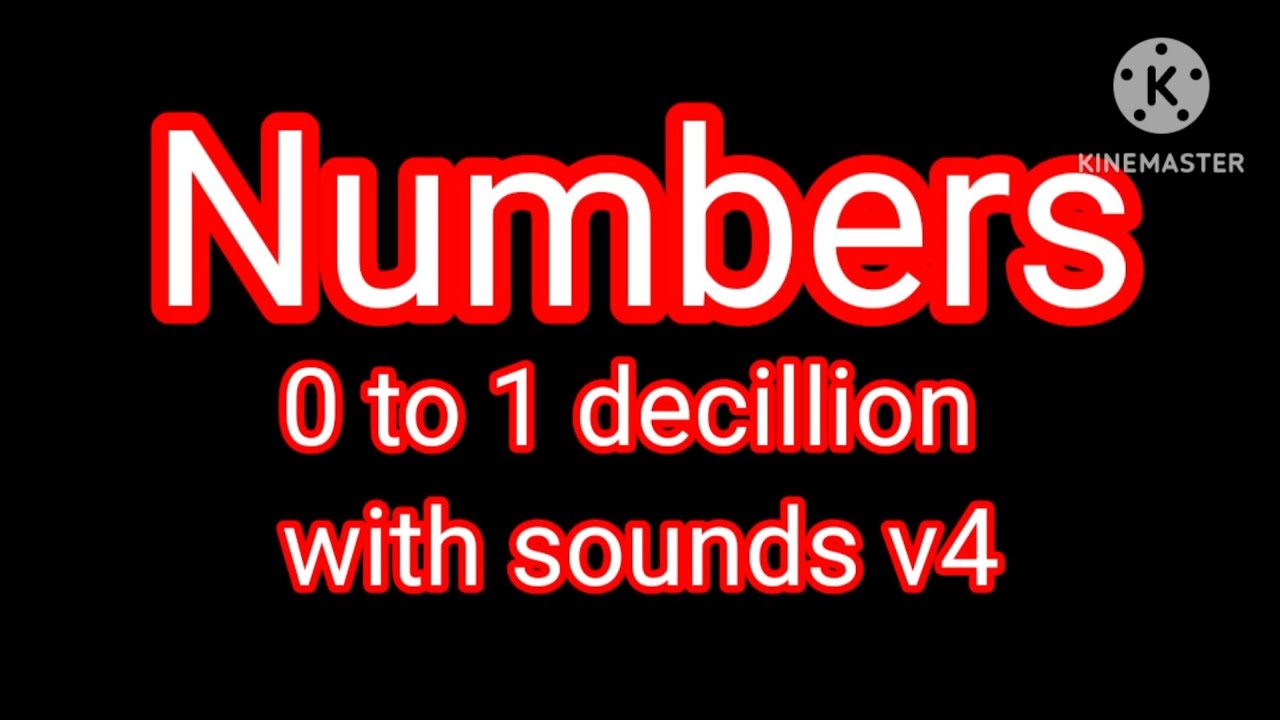 Numbers 0 To 1 Decillion With Sounds V4 Youtube