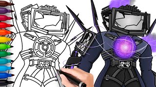 How To Draw Titan Tv Man Upgraded Skibidi Toilet Easy Step By Step