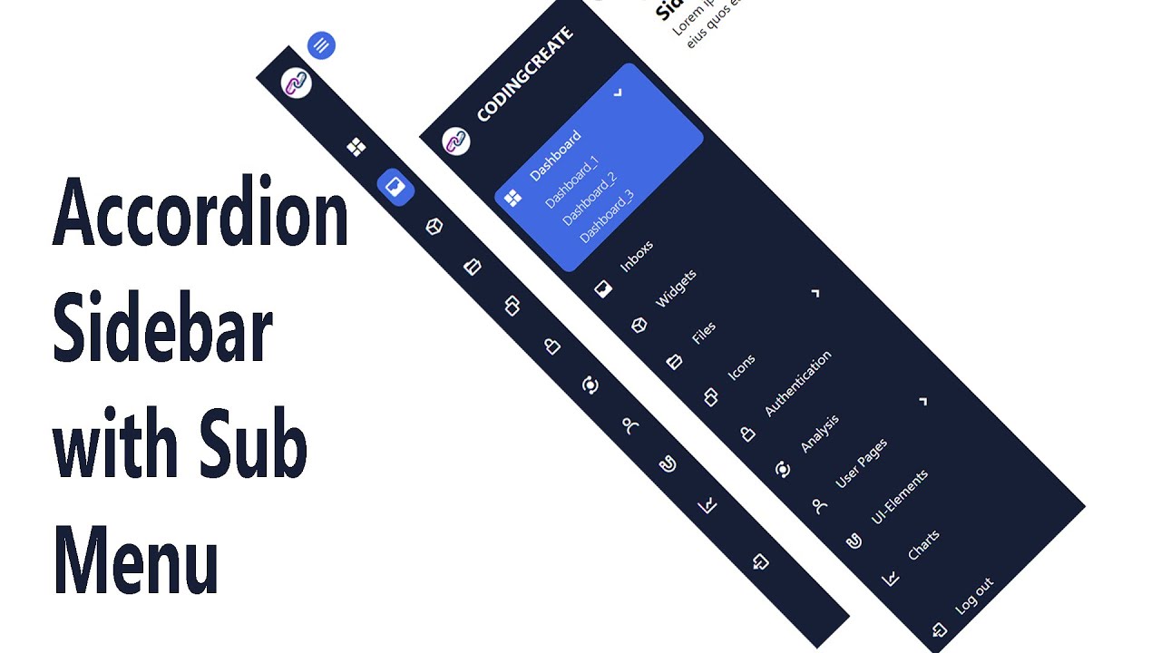 Accordion Sidebar Menu With Sub Menu Using Html Css And Javascript ... Accordion Sidebar Menu With Sub Menu Using Html Css And Javascript ...